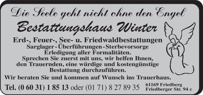 Cenaze hizmetleri Bestattungshaus Thomas Winter, Hesse, foto