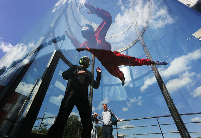 Rüzgar tüneli I Can Fly, Moskova, foto