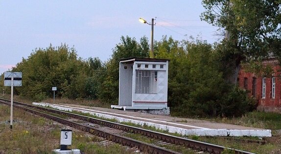 Tren istasyonu остановочный пункт Марица, Kurskaya oblastı, foto