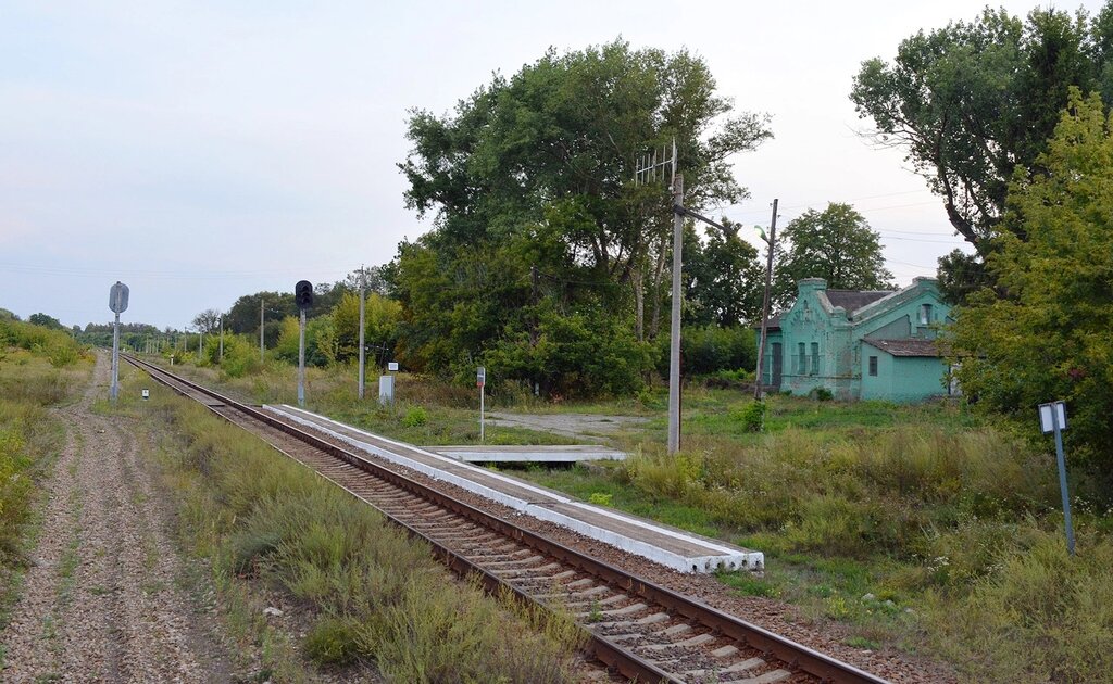 Tren istasyonu остановочный пункт Колонтаевка, Kurskaya oblastı, foto