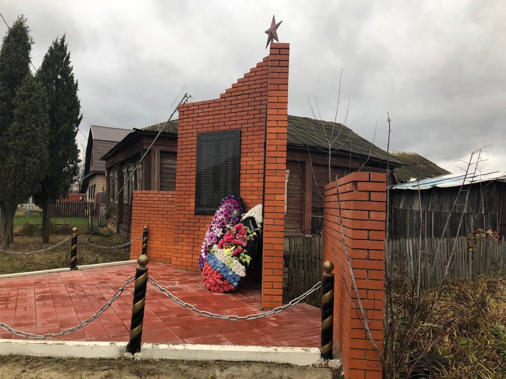 Anıt, heykel В память павшим землякам в д. Овчагино, Moskova ve Moskovskaya oblastı, foto