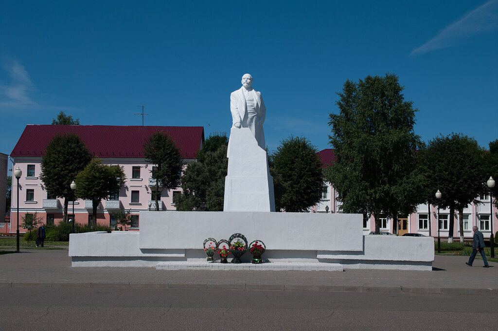 Anıt, heykel В.И. Ленин, Vileyka, foto