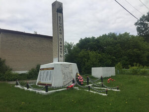 Обелиск павшим в годы Великой Отечественной войны (Sverdlovsk Region, Turinskiy munitsipalny okrug, selo Dymkovskoye, ulitsa Lenina), anıt, heykel  Sverdlovskaya oblastından