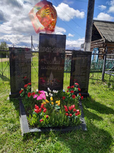 Памятник 1941-1945 гг. Они стояли насмерть (Irkutsk Region, Zalarinskiy munitsipalny okrug, selo Cheremshanka, ulitsa 40 let Pobedy), anıt, heykel  İrkutskaya oblastından