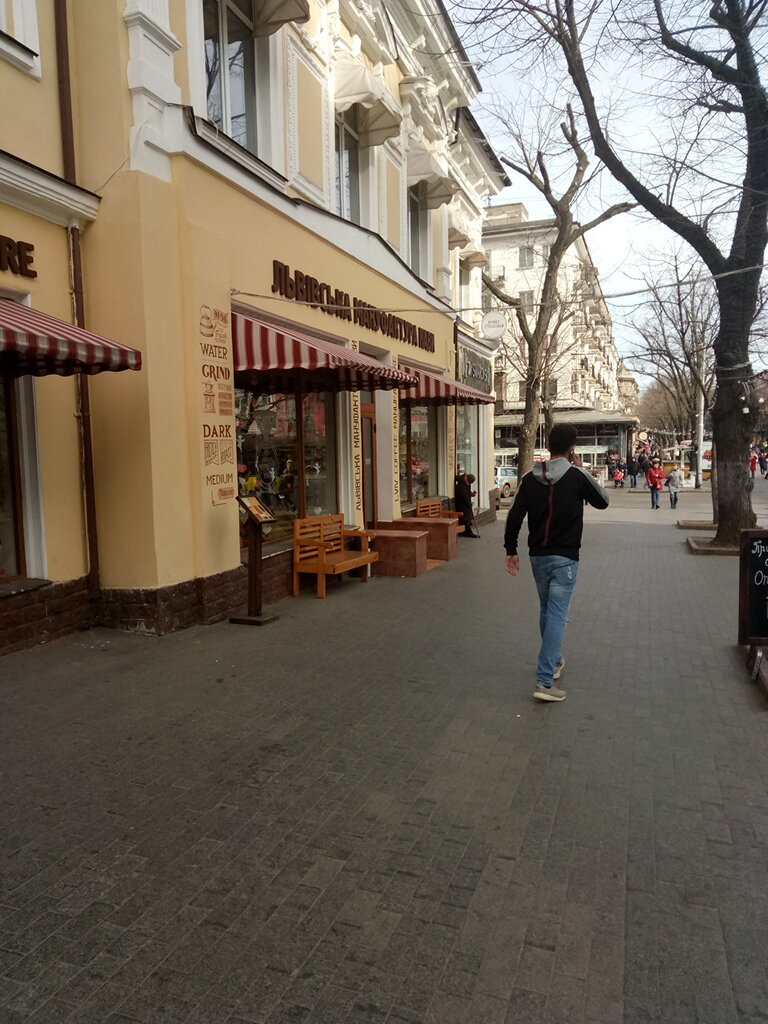 Kahve dükkanları Lvovskaya manufaktura kofe, Odesa, foto