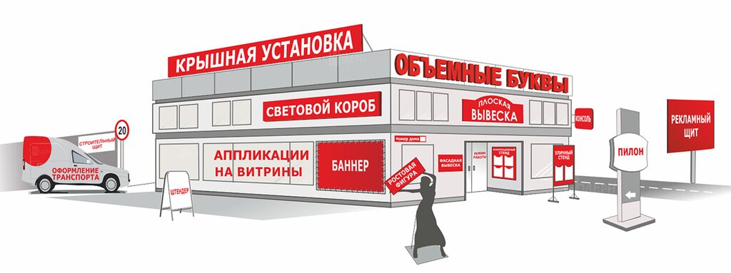 Açıkhava reklamcılığı Mega Servis Sankt-Peterburg, Saint‑Petersburg, foto