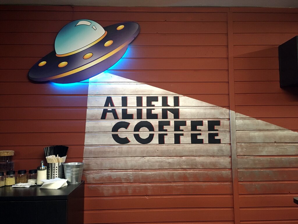 Kahve dükkanları Alien coffee, Saint‑Petersburg, foto