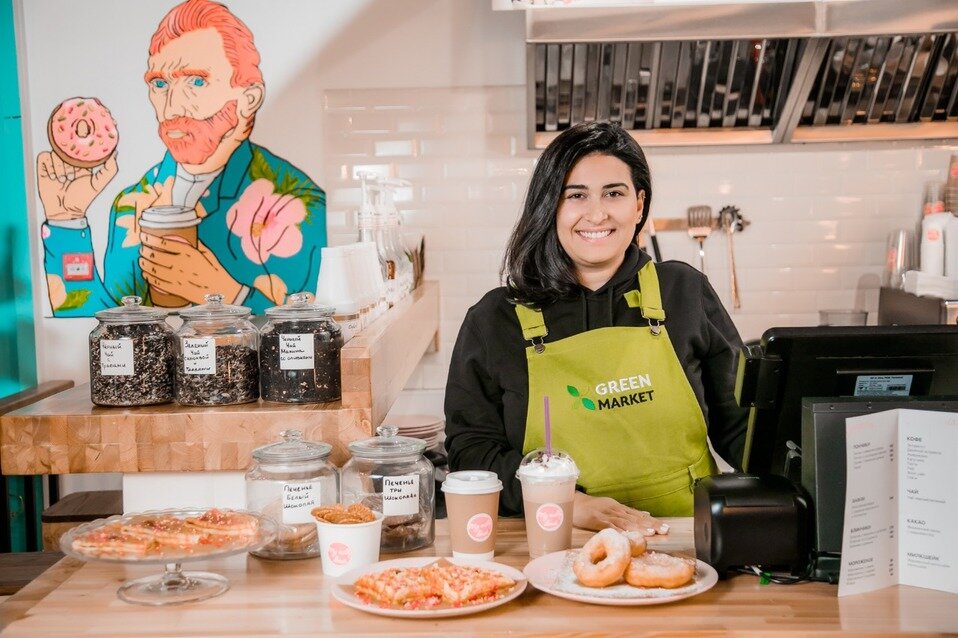 Kahve dükkanları My milky donuts, Moskova, foto