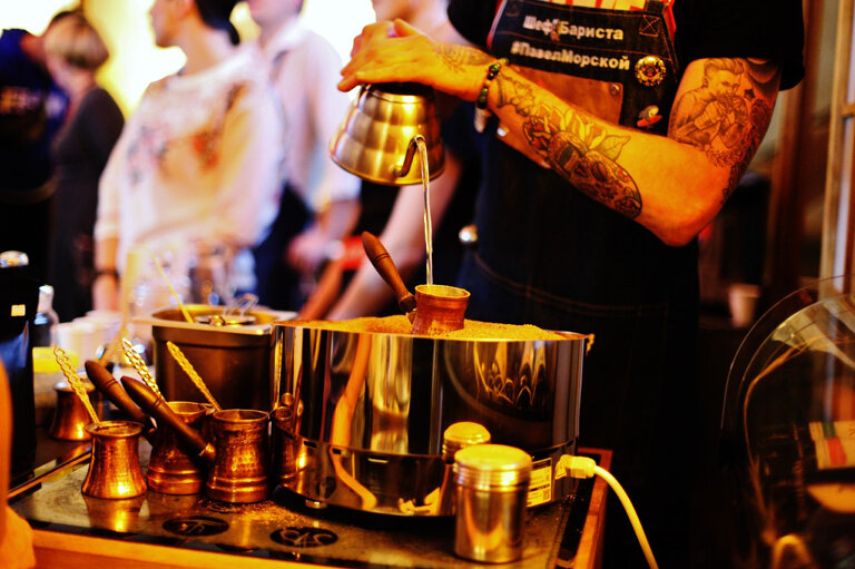 Kahve dükkanları Morskoi coffee, Sevastopol, foto