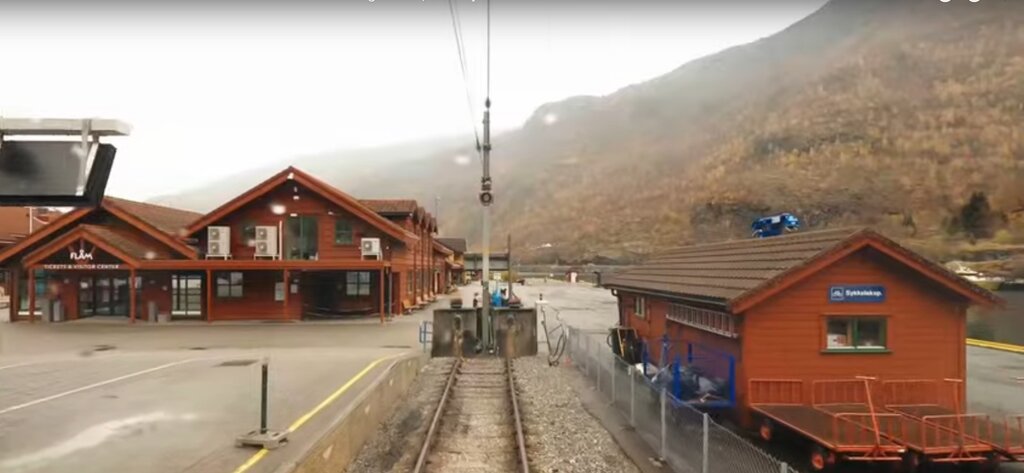 Tren istasyonu Flåm, Sogn og Fjordane, foto