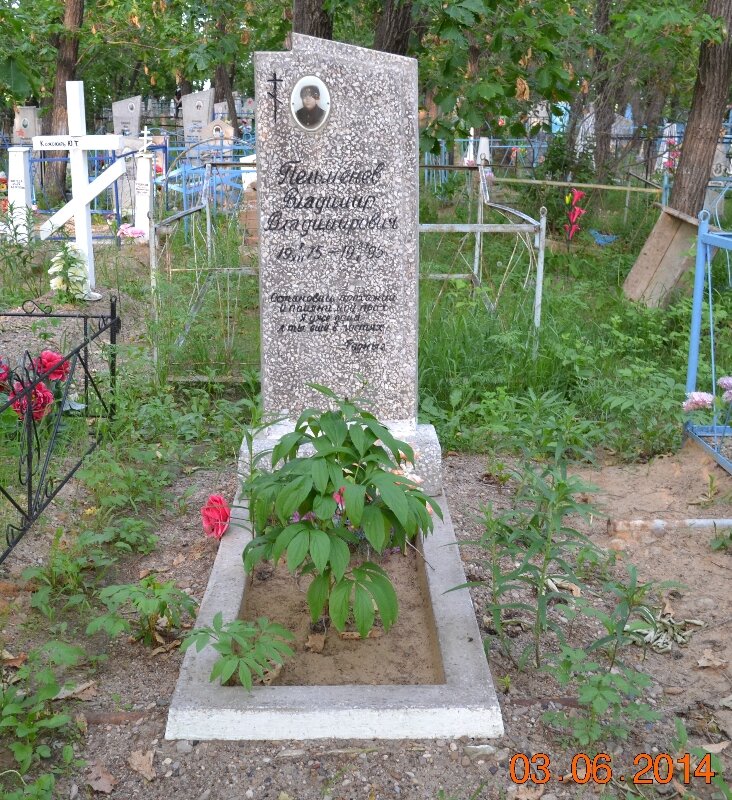 Anıt, heykel Могила Владимира Владимировича Пельменева, Yahudi Özerk Bölgesi, foto