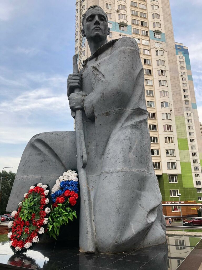 Anıt, heykel Защитникам Москвы, Moskova, foto