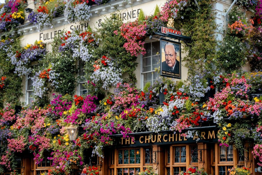 Restoran The Churchill Arms, Kensington, Londra, foto