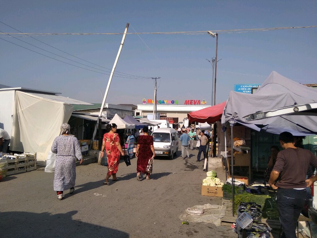 Gıda pazarı Siyob dexqon bozori, Semerkant, foto
