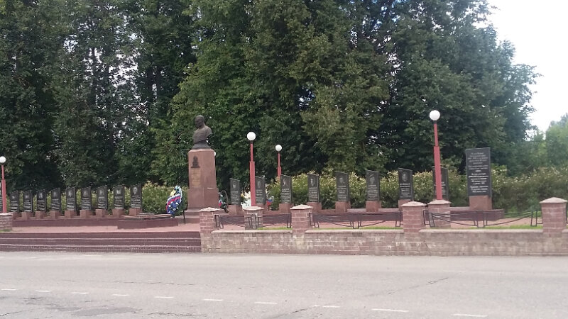 Anıt, heykel Дважды Герой Советского Союза В.Д. Лавриненков, Poçinok, foto