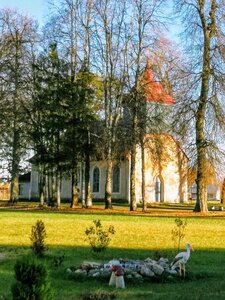 Luterāņu baznīca (Ogres novads, Krapes pagasts, V988), protestan kilisesi  Ogre belediyesinden