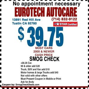 EuroTech AutoCare (United States, Tustin, 13891 Red Hill Ave), otomobil servisi  Tustin'den