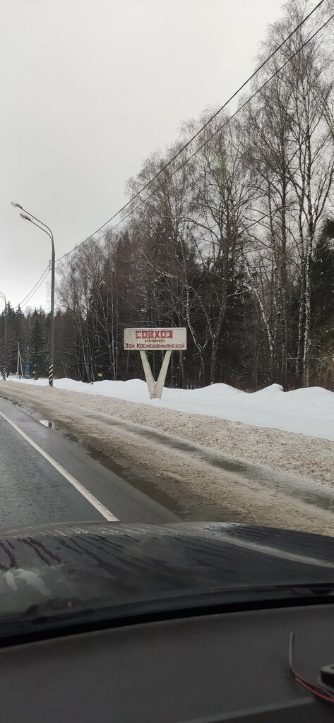 Giriş işareti Совхоз имени Зои Космодемьянской, Moskova ve Moskovskaya oblastı, foto