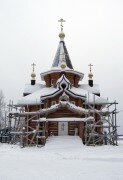 Şapel, haç anıtı Holy Face of Christ Savior Chapel, Komi, foto