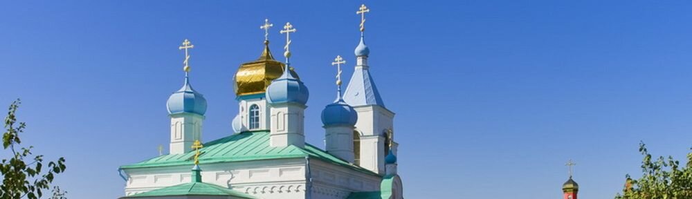 Ortodoks kiliseleri Svyato-Amvrosiyevsky Tokmaksky muzhskoy monastyr, Tokmak, foto