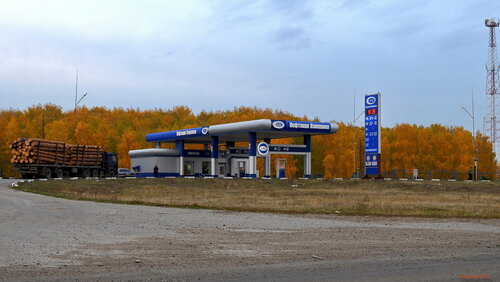 Benzin istasyonu Нефтяная компания, Altayski krayı, foto