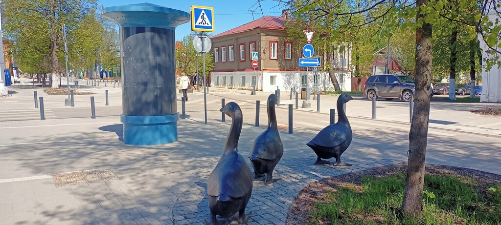 Park, sokak heykeli Три Арзамасских гуся, Arzamas, foto