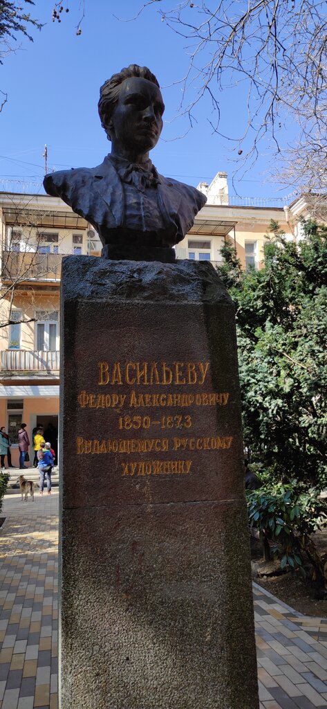 Anıt, heykel Художнику Федору Александровичу Васильеву, Yalta, foto