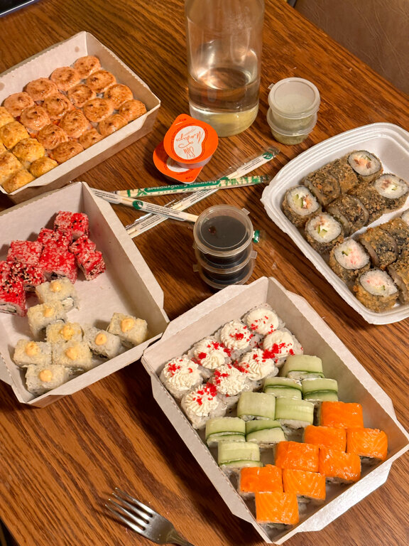Suşi restoranı Sushi-Pizza 312, Moskova, foto