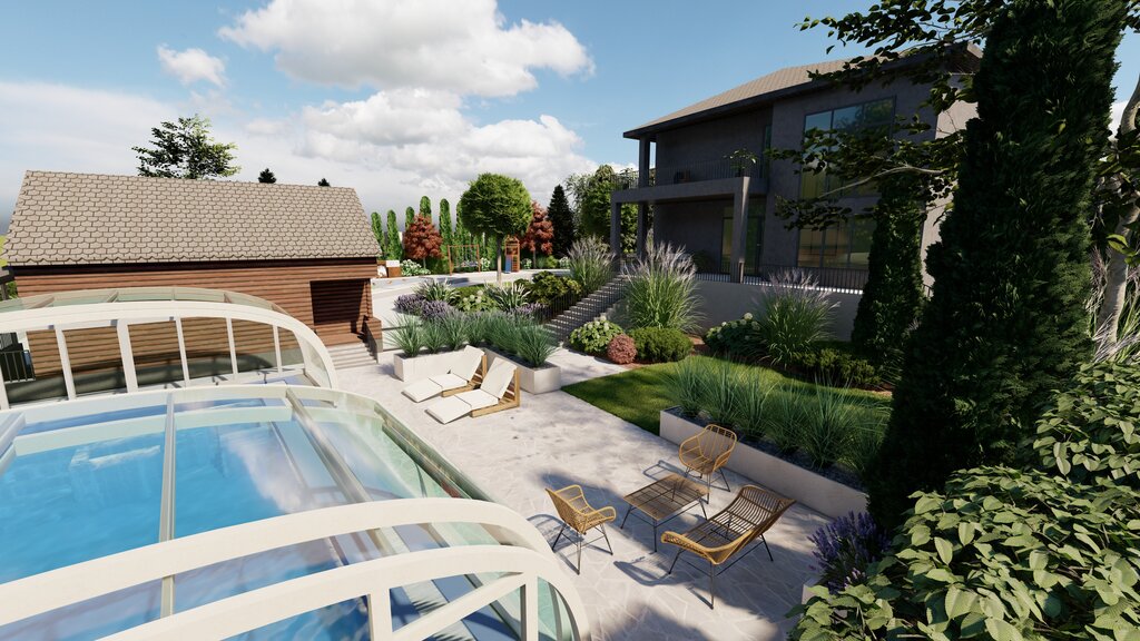 Peyzaj tasarımı Artist Garden, Novoşahtinsk, foto