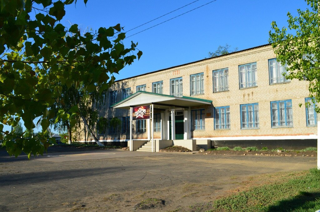Ortaokul Maninskaya SOSh Kalacheyevskogo rayona, Voronejskaya oblastı, foto