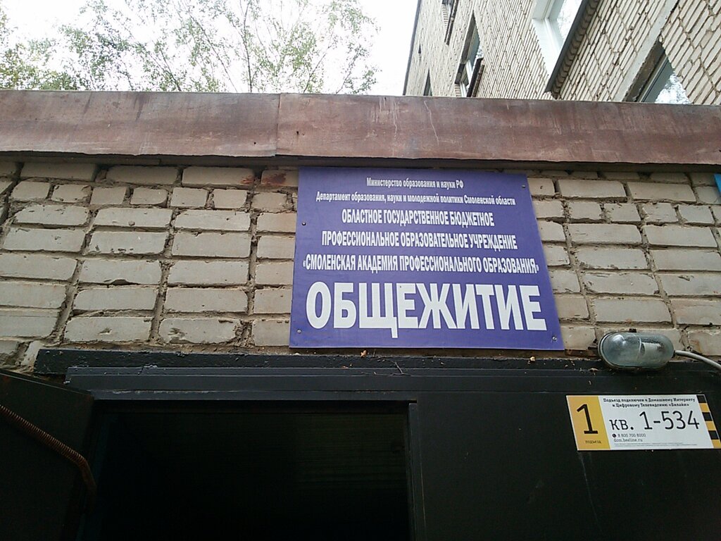 Yurtlar Obshchezhitiye, Ogbou Spo Promyshlenno-ekonomichesky kolledzh, Smolensk, foto