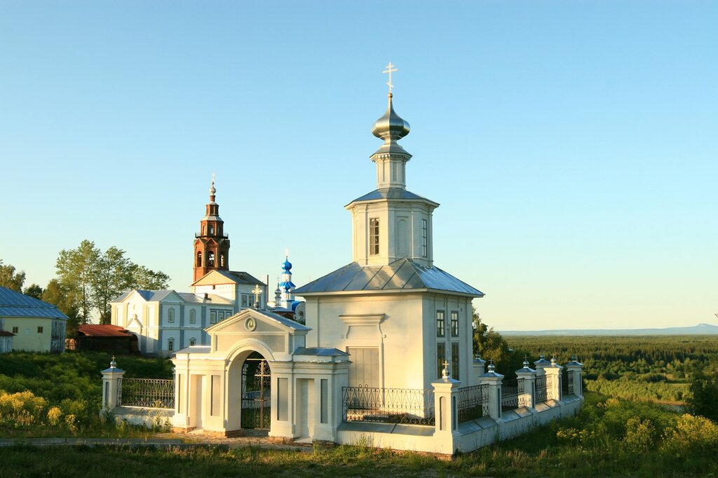 Şapel, haç anıtı Spasa Nerukotvornogo Obraza v Cherdyni Chapel, Çerdyn, foto