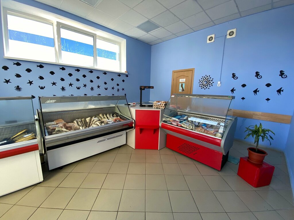 Balık ve deniz ürünleri Fish place, Moguilev, foto
