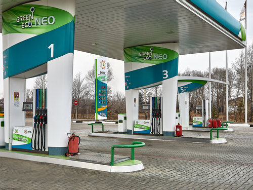 Benzin istasyonu Nk Alyans, Shimanovsk, foto