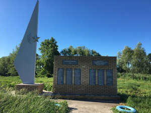 Обелиск Павшим в ВОВ и вернувшимся с Победой (Republic of Bashkortostan, Krasnokamskiy rayon, Novokainlykovskiy selsovet, derevnya Yanguznarat, Beregovaya ulitsa), anıt, heykel  Başkurdistan'dan