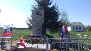 Обелиск воинам Великой Отечественной войны (Kurgan Region, Shatrovskiy munitsipalny okrug, selo Izyedugino), anıt, heykel  Kurganskaya oblastından