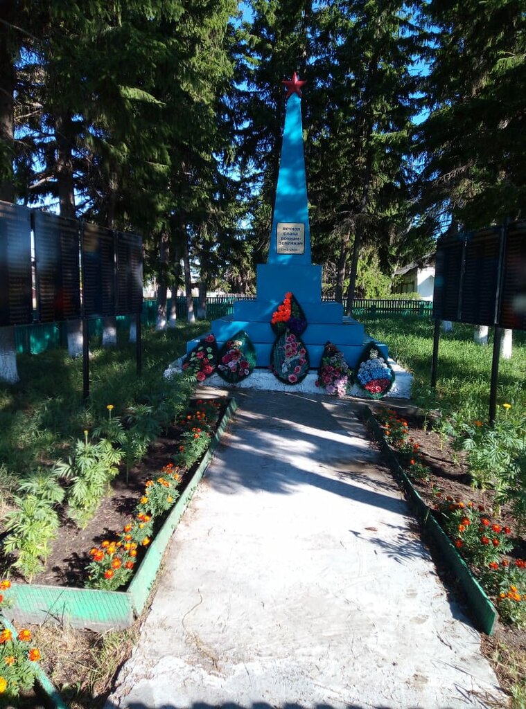 Anıt, heykel Воинам-землякам, погибшим в годы Великой Отечественной войны, Novosibirskaya oblastı, foto