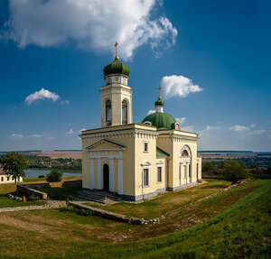 Temple Aleksandra Nevskogo (Chernivetska Region, Dnistrovskyi raion, Khotyn, kvartal Stare Misto), ortodoks kiliseleri  Khotin'den