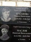 Герою Советского Союза М.Н.Цукановой (ulitsa Maslova No:16, selo Shevyrino), anıt levhası, anıt taş  Tümen (Tiumenskaya) oblastından