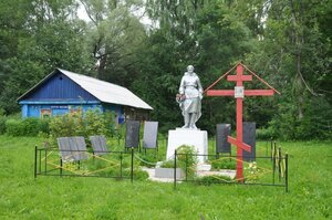 Братская могила советских воинов (Oryol Region, Bolkhovskiy rayon, Gerasimovskoye selskoye poseleniye, derevnya Bliznenskiye Dvory), anıt, heykel  Orlovskaya oblastından