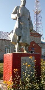 Anıt, heykel Воинам-освободителям, Novosibirskaya oblastı, foto