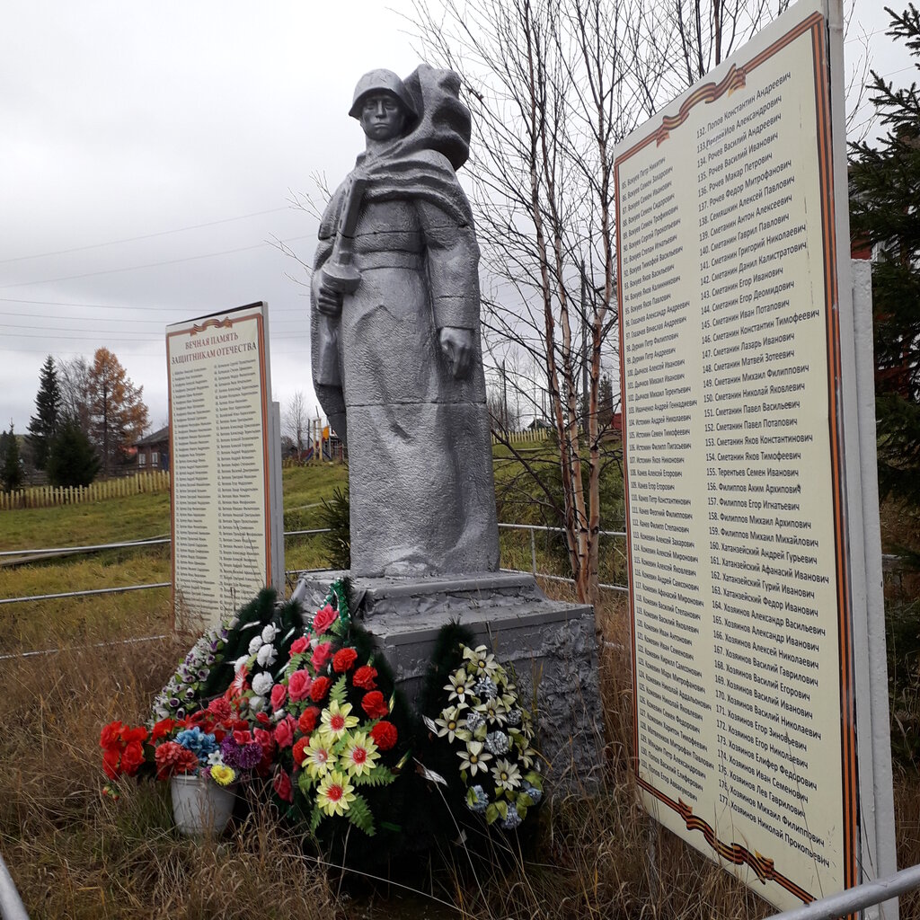 Anıt, heykel Участникам Великой Отечественной войны, Komi, foto
