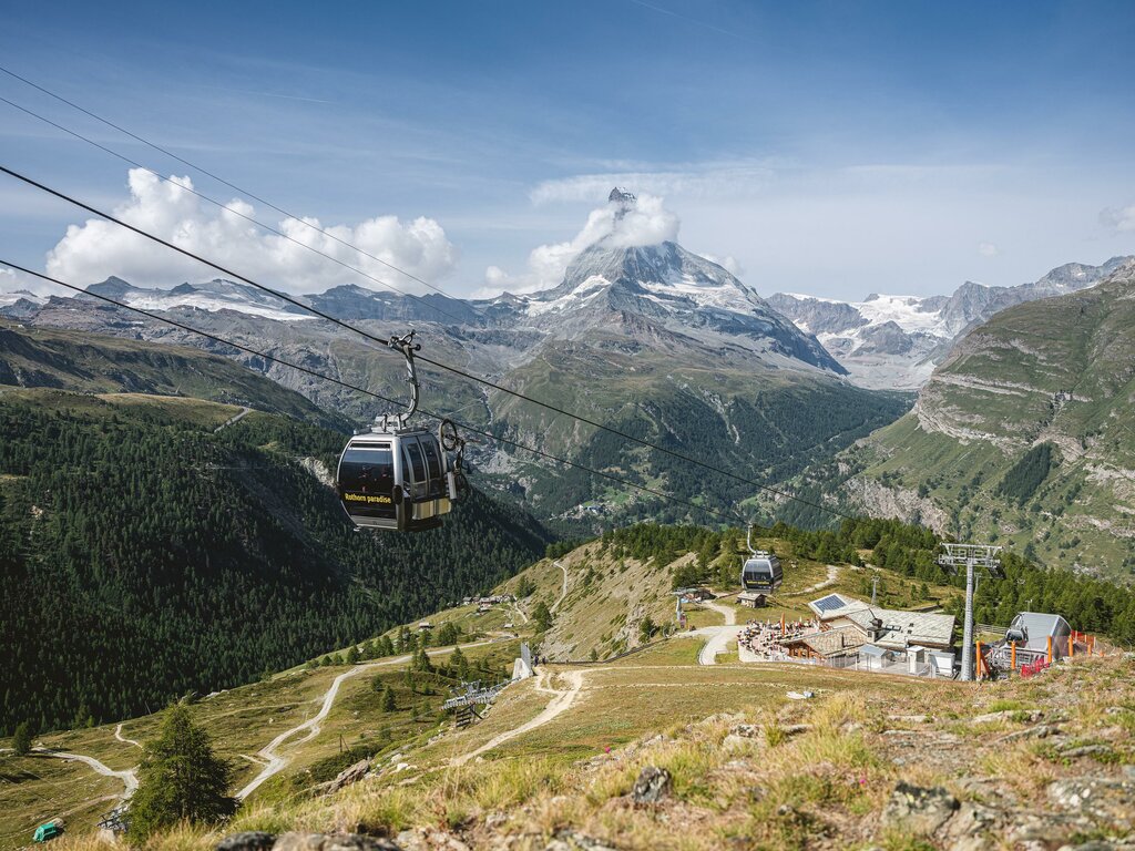 Piknik alanı Sunnegga, Valais, foto