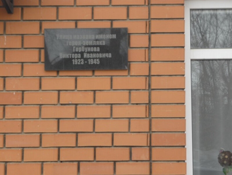 Anıt levhası, anıt taş Памятная доска героя-земляка Горбунова В.И., Orenburgskaya oblastı, foto
