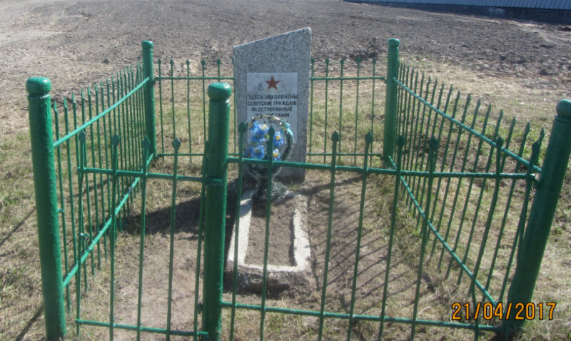 Anıt, heykel Захоронение мирных жителей, расстрелянных фашистами в 1943 г., Brianskaya oblastı, foto