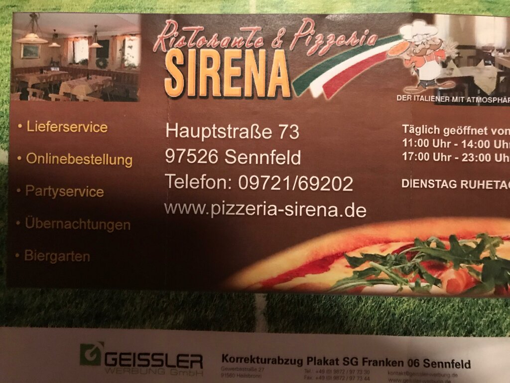 Restoran Ristorante Pizzeria Sirena, Bavyera, foto