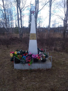Обелиск погибшим в годы Великой Отечественной войны (Kostroma Region, Chukhlomskiy rayon, Shartanovskoye selskoye poseleniye, posyolok Viga), anıt, heykel  Kostromskaya oblastından