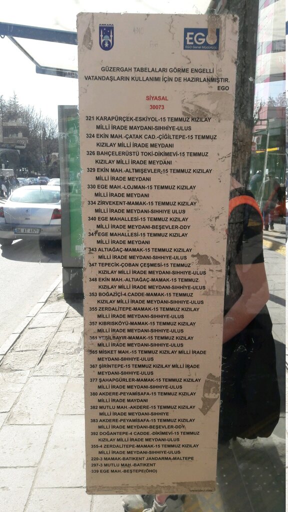 Toplu taşıma durağı Ego 30073 No'lu durak, Ankara, foto