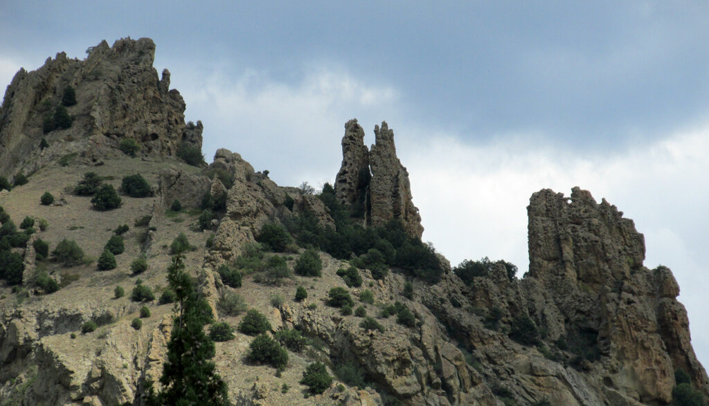 Turistik yerler Rocks King and Queen, Kırım Cumhuriyeti, foto