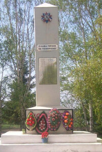 Обелиск воинам-односельчанам, павшим в Великой Отечественной войне (Orenburg Region, Abdulinskiy munitsipalny okrug, selo Nikolkino), anıt, heykel  Orenburgskaya oblastından